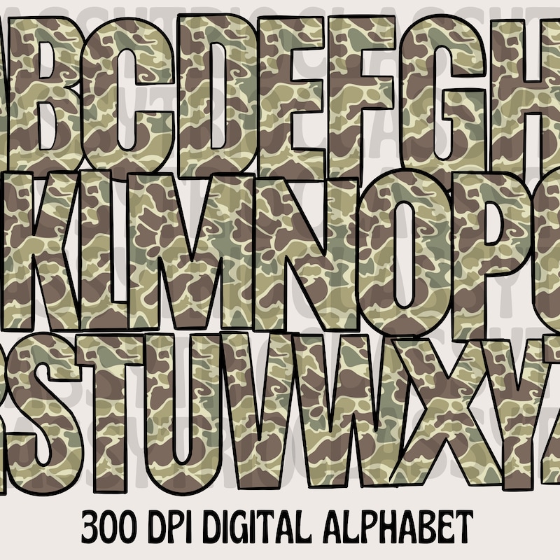 Camo Letters - Etsy
