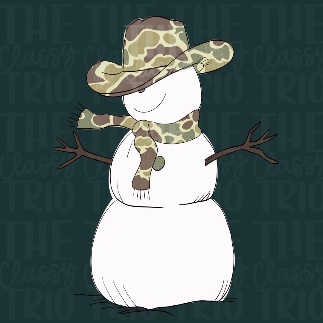 Old Camo Snowman | Digital Design | PNG | Sublimation | Camouflage | Hunting | Country Shirt ...
