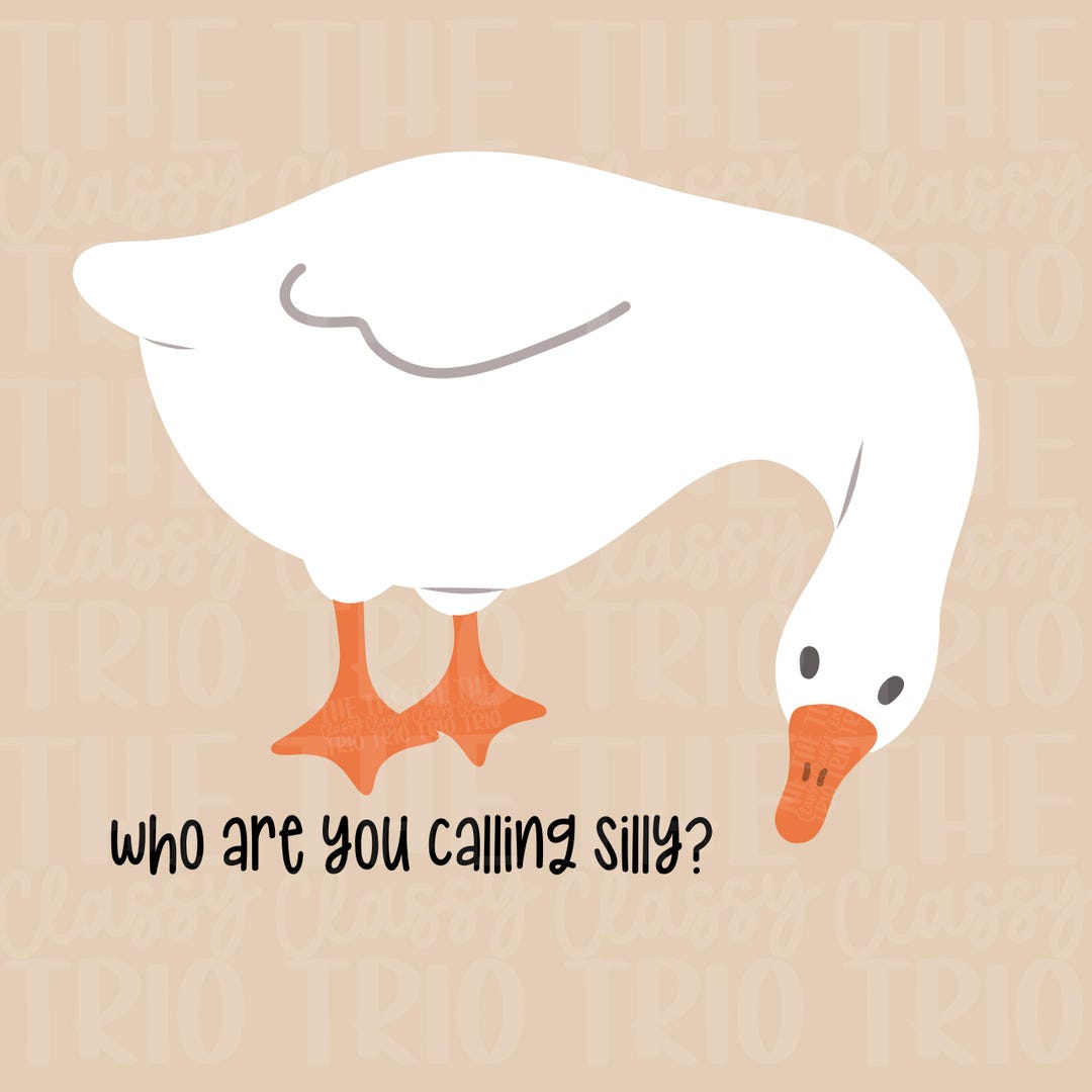 Silly Goose | Digital Design | PNG | Sublimation | Funny | Confused ...