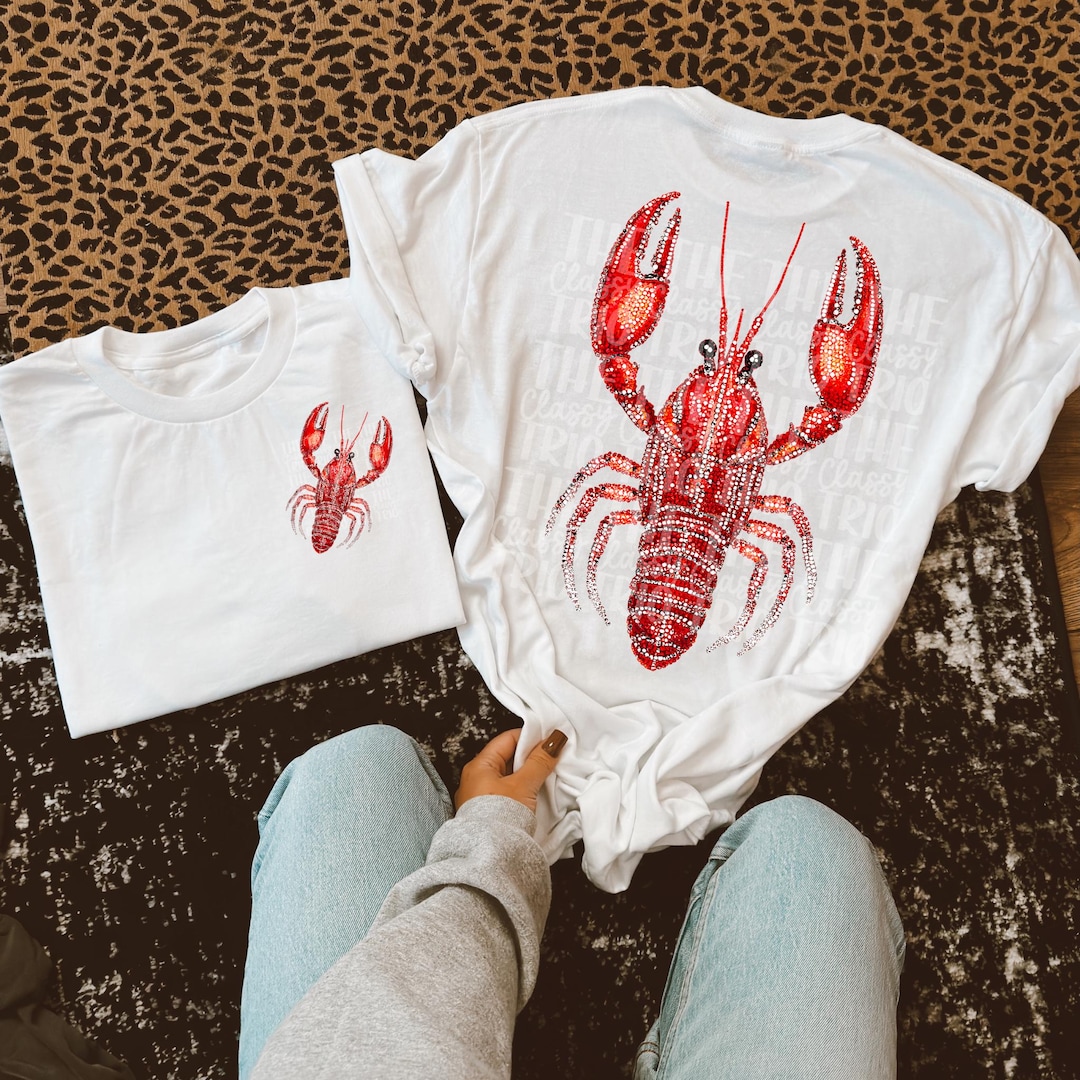 Faux Rhinestone Crawfish | Digital Design | PNG | Sublimation | DTF ...