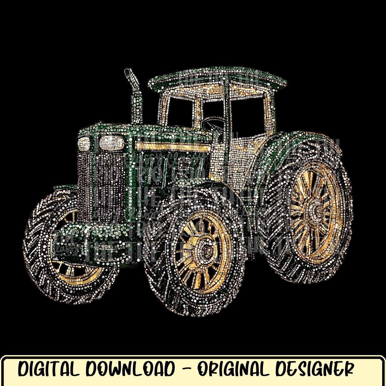 Faux Rhinestone Tractor | Digital Design | PNG | Sublimation ...