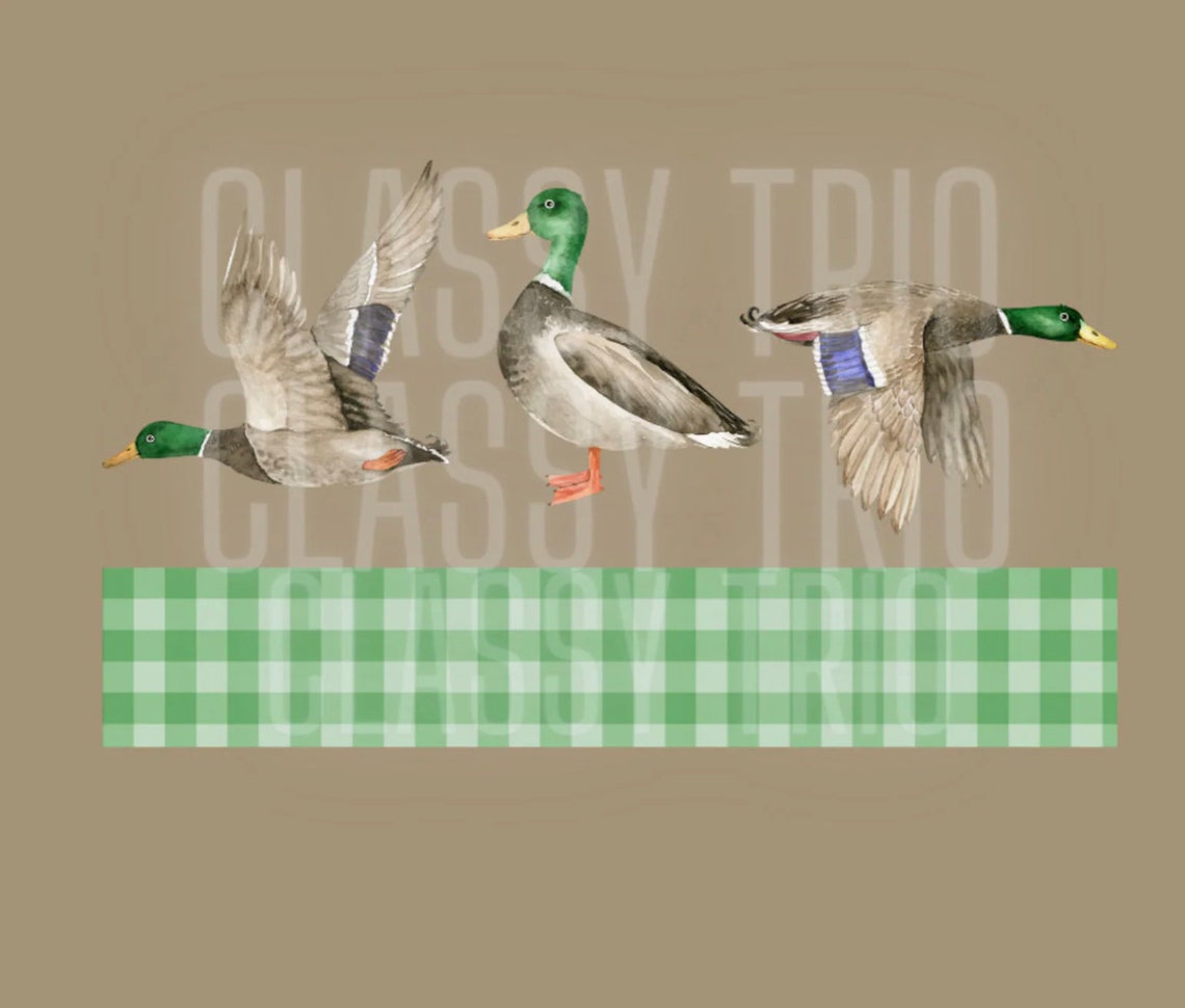 Mallard Trio Name Plate | Shirt Sublimation Design (digital Design) - Etsy