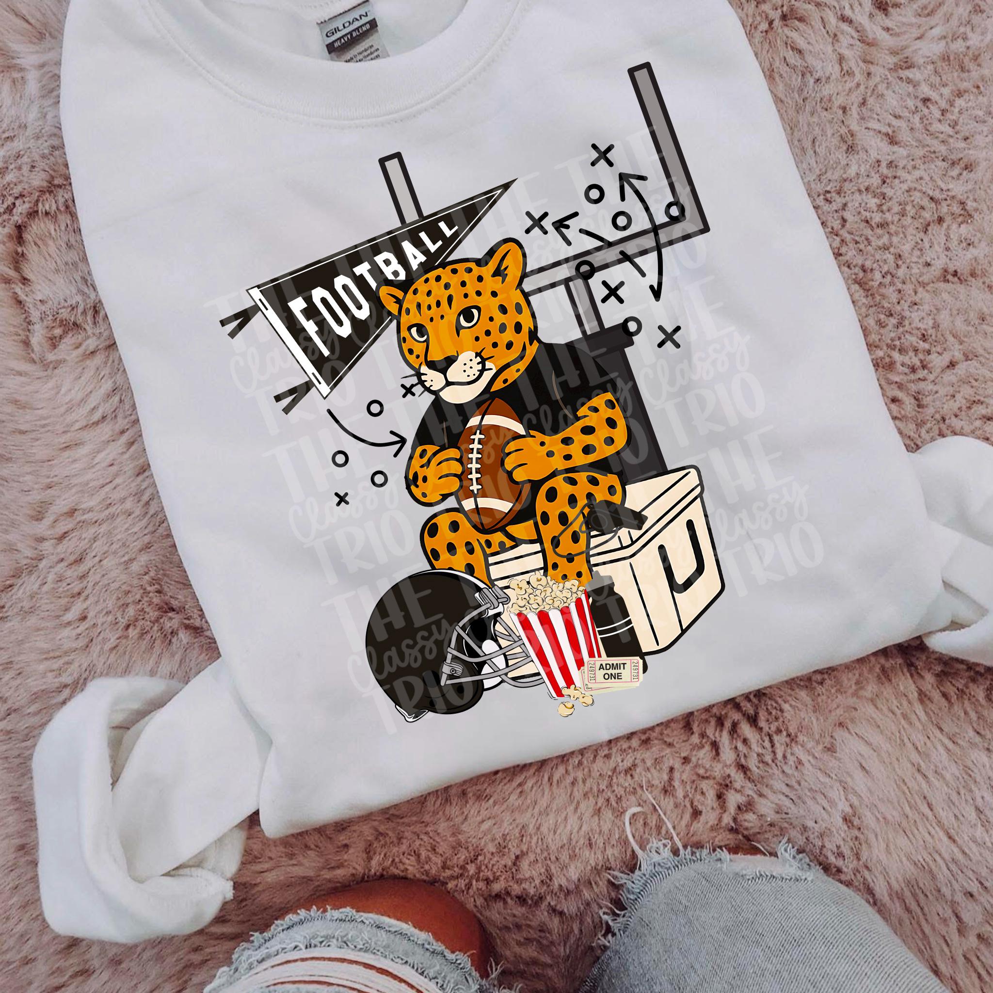 Leopard Mascot Football Team Doodle | PNG Sublimation (digital Design ...