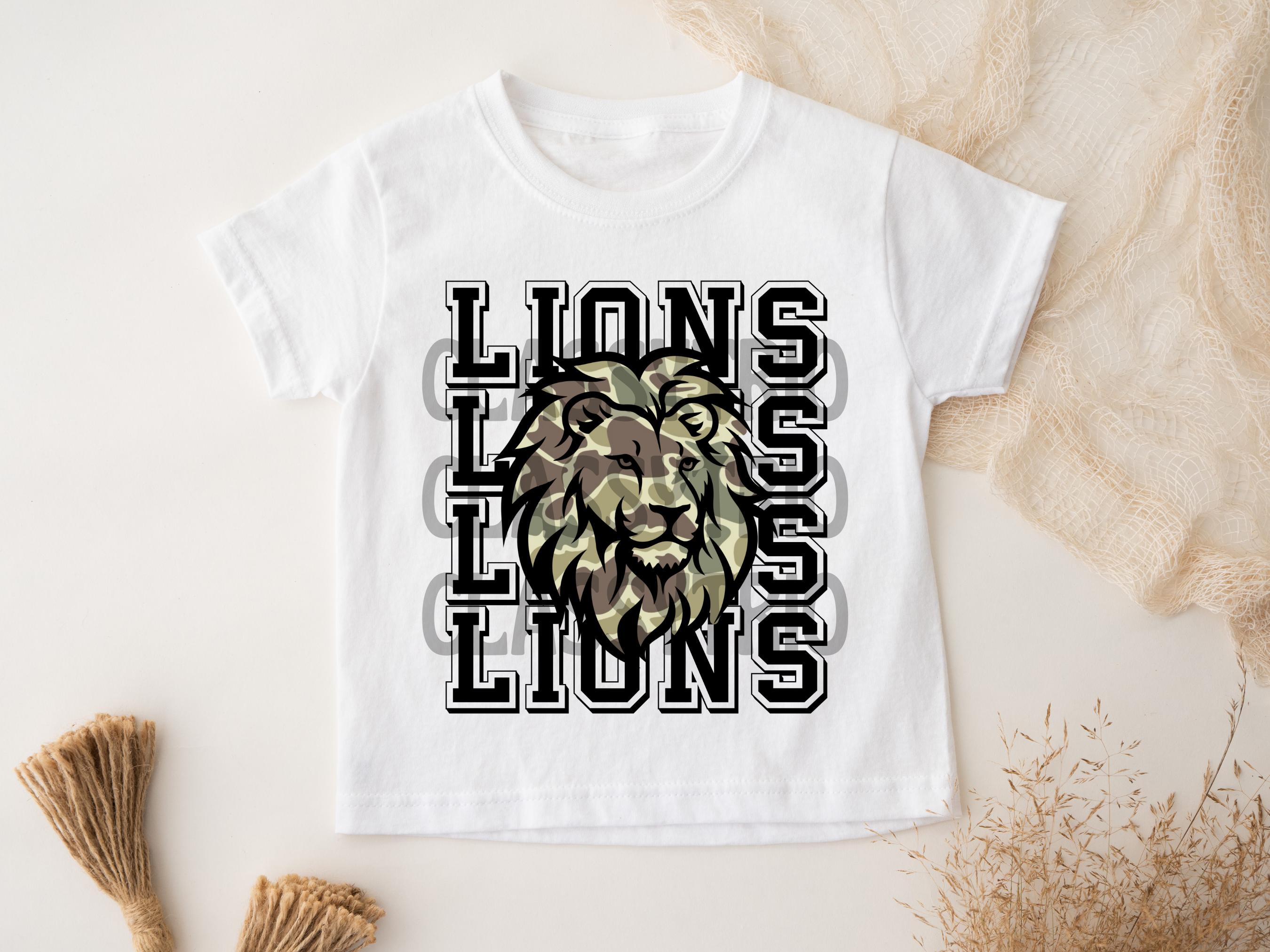 Camo Lion Mascot Design | PNG, Sublimation (digital File) - Etsy