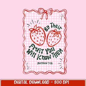 Strawberry Festival Coquette PNG Design | Bible Verse Shirt (digital ...