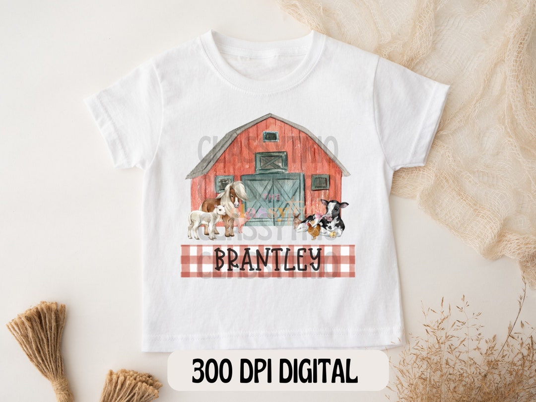 Boy Barn Name Plate | Digital Design | PNG | Watercolor | Animals ...