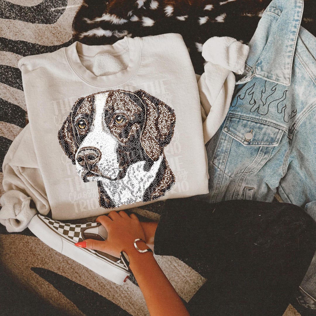Faux Rhinestone German Shorthaired Pointer Dog Design (PNG) - Etsy