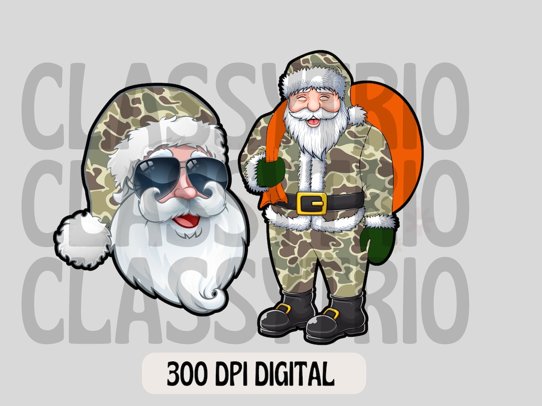 Camo Santa | PNG | Original Designer | Sublimation | Digital File ...