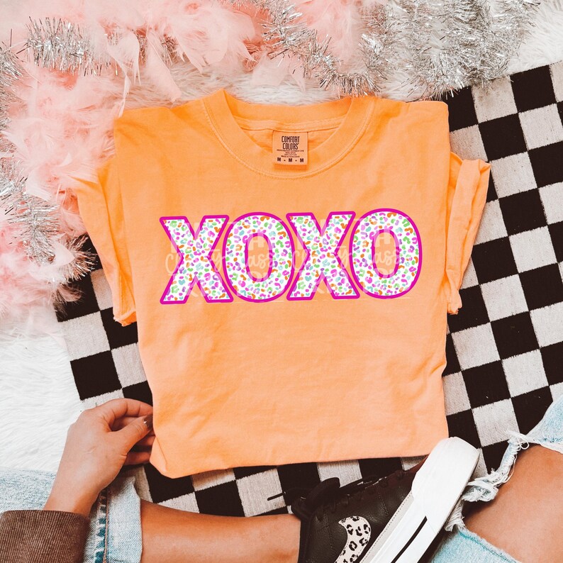 XOXO Leopard Colorful | Digital Design | PNG | Valentines Day Shirt ...