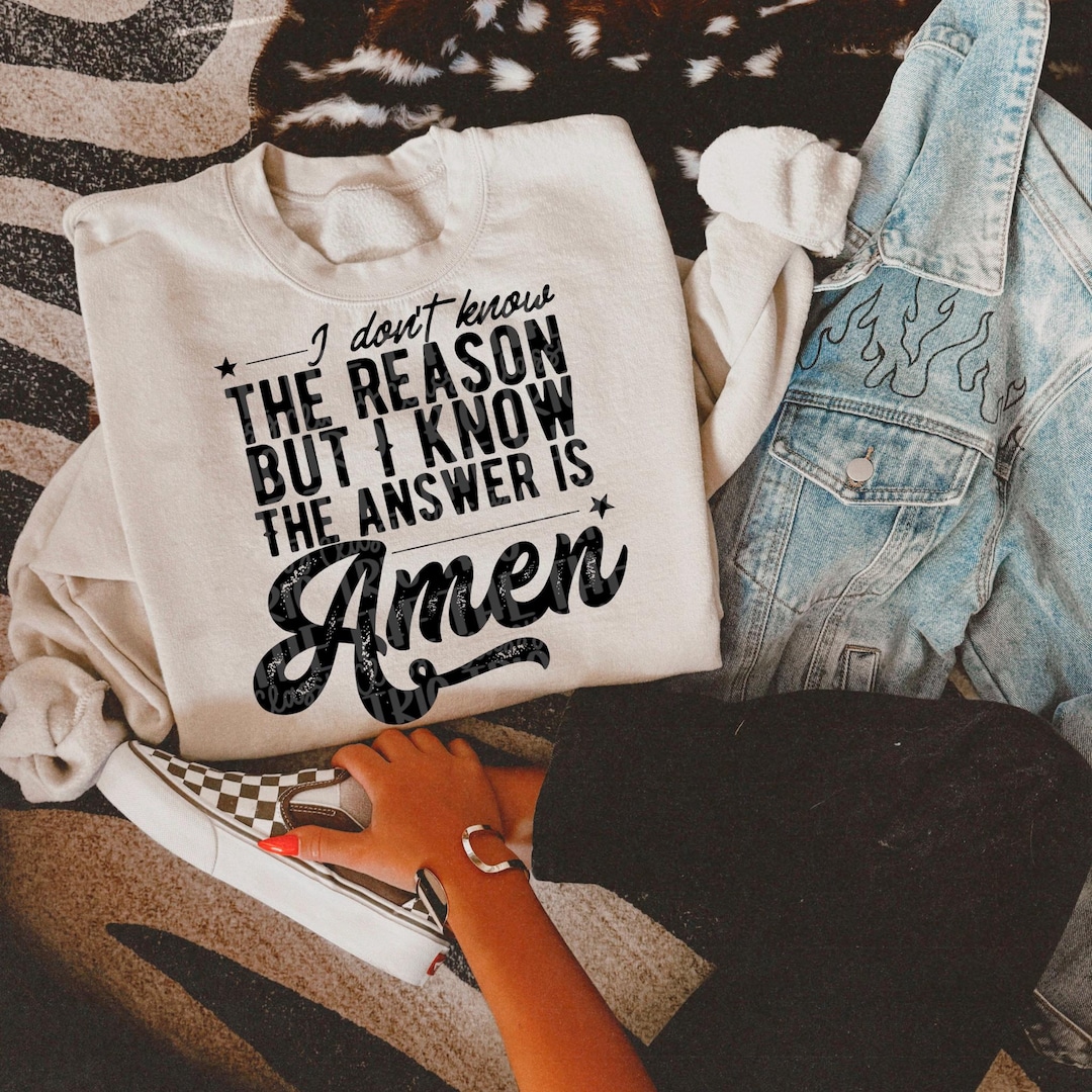 Answer is Amen| Drawing Digital Design | PNG | Sublimation | Christian ...