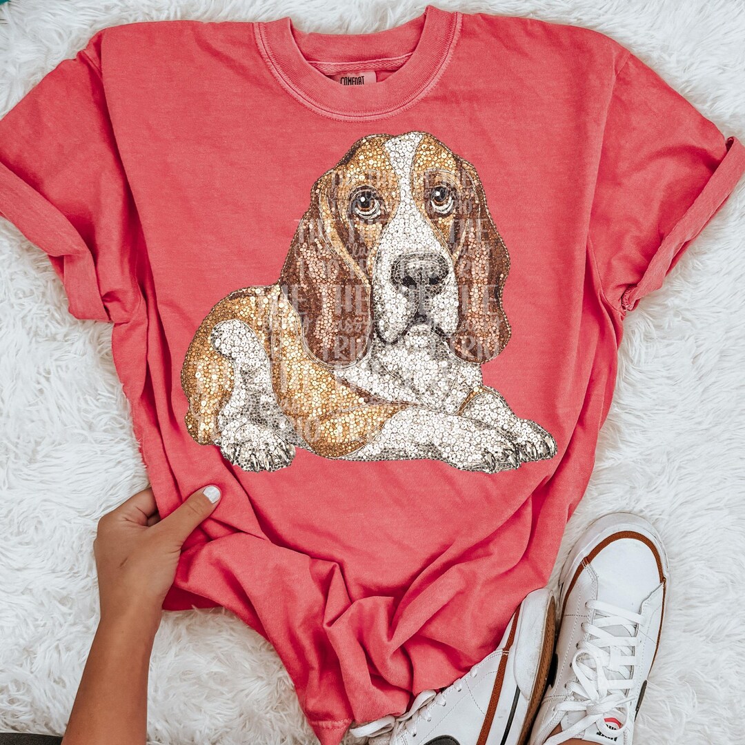 Faux Rhinestone Basset Hound Design | PNG, Sublimation (digital File ...