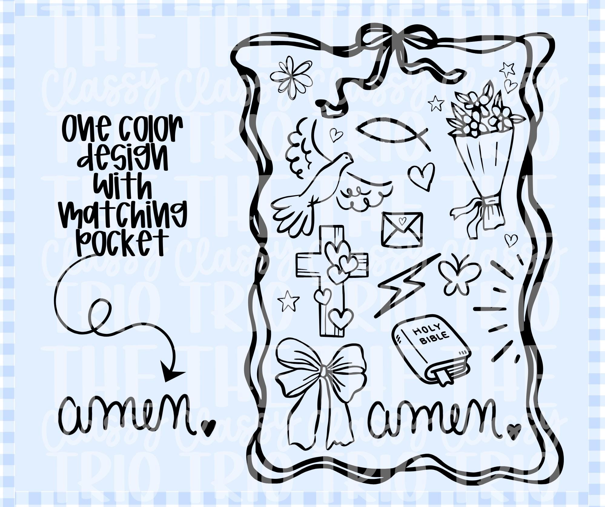 Amen Doodle | Coquette Drawing Digital Design | PNG | Sublimation ...