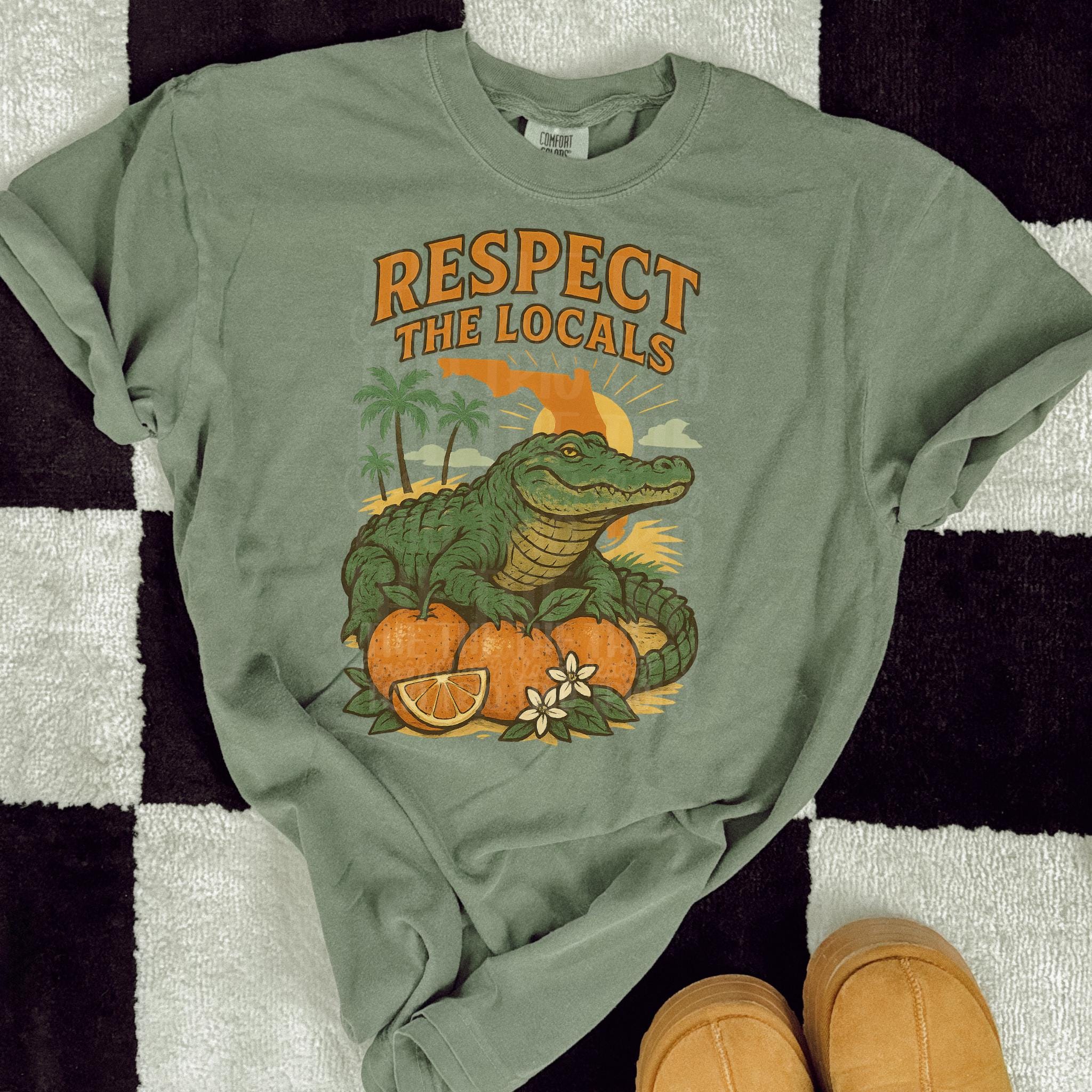 Florida T-shirt Design | Respect the Locals PNG (digital Download) - Etsy