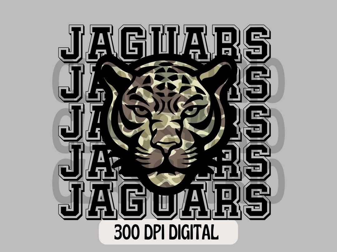 Camo Jaguars Mascot Design | Sublimation PNG (digital Download) - Etsy