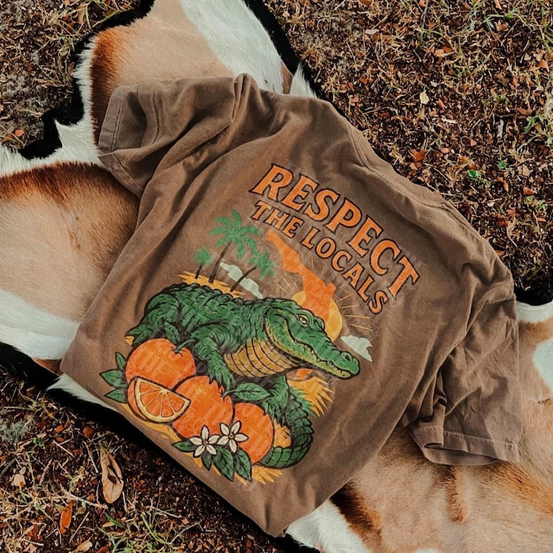 Florida T-shirt Design | Respect the Locals PNG (digital Download) - Etsy