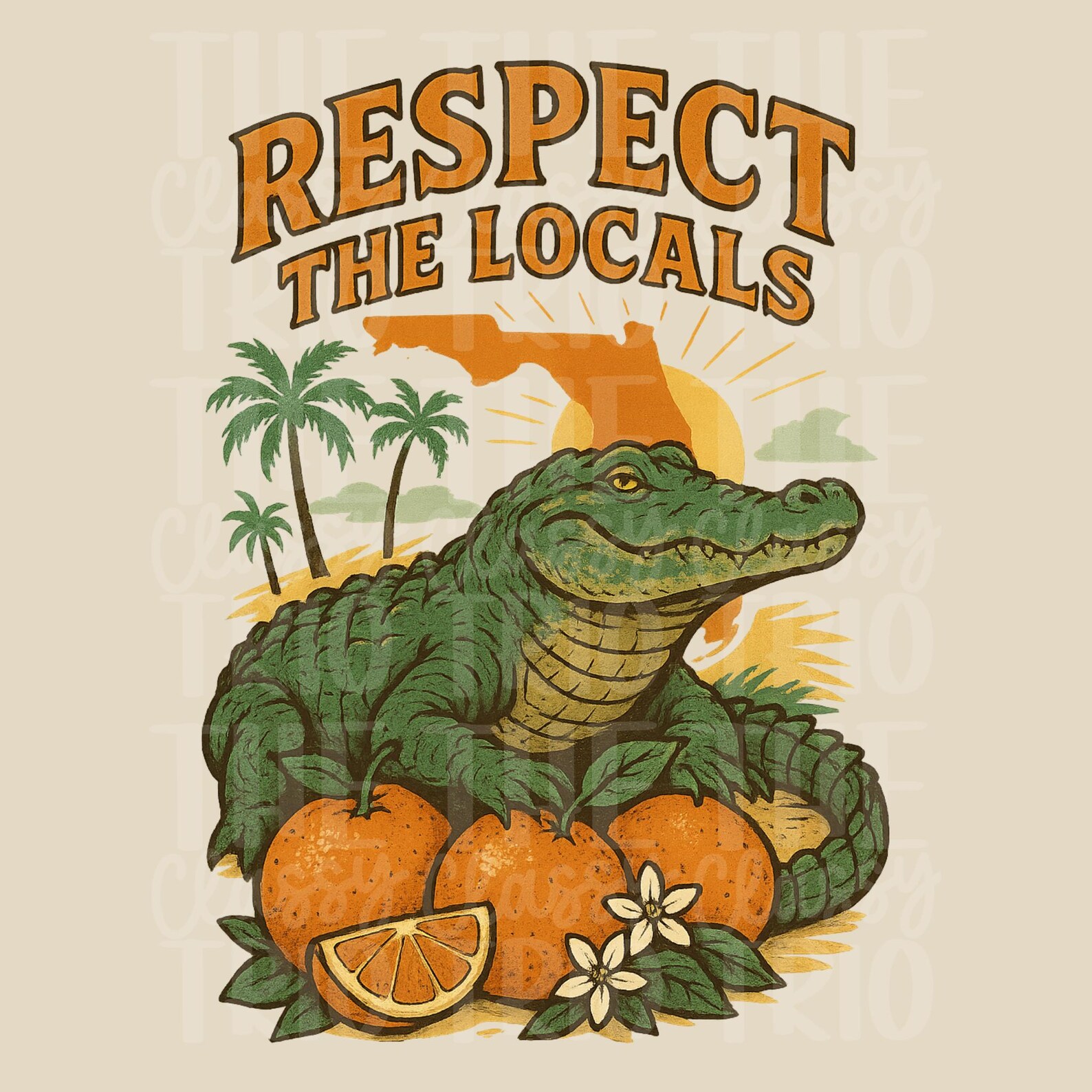Florida T-shirt Design | Respect the Locals PNG (digital Download) - Etsy