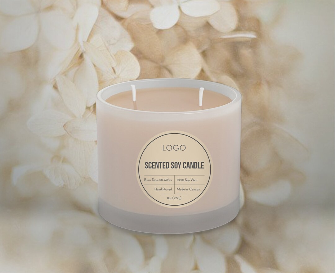 Personalized Candle Jar Labels, Tin Candle Scent Sticker, Minimalist ...