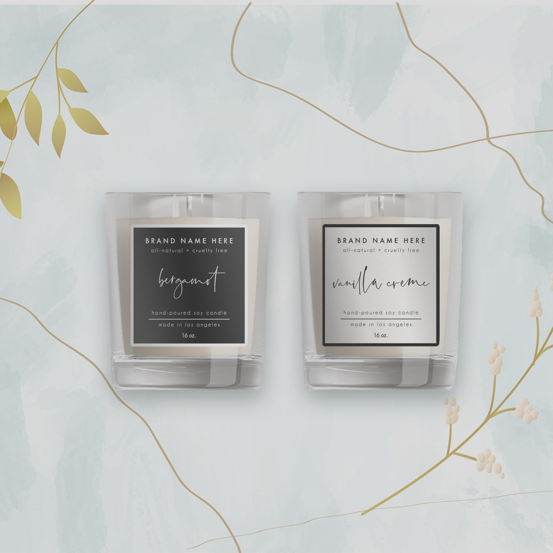 Custom Candle Container Labels, Personalized Candle Jar Labels, Candle ...