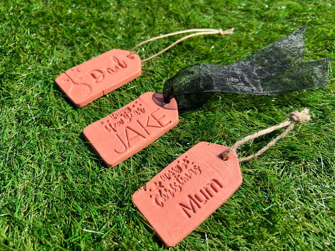 Christmas Clay Place Cards Place Cards Reusable Placement - Etsy