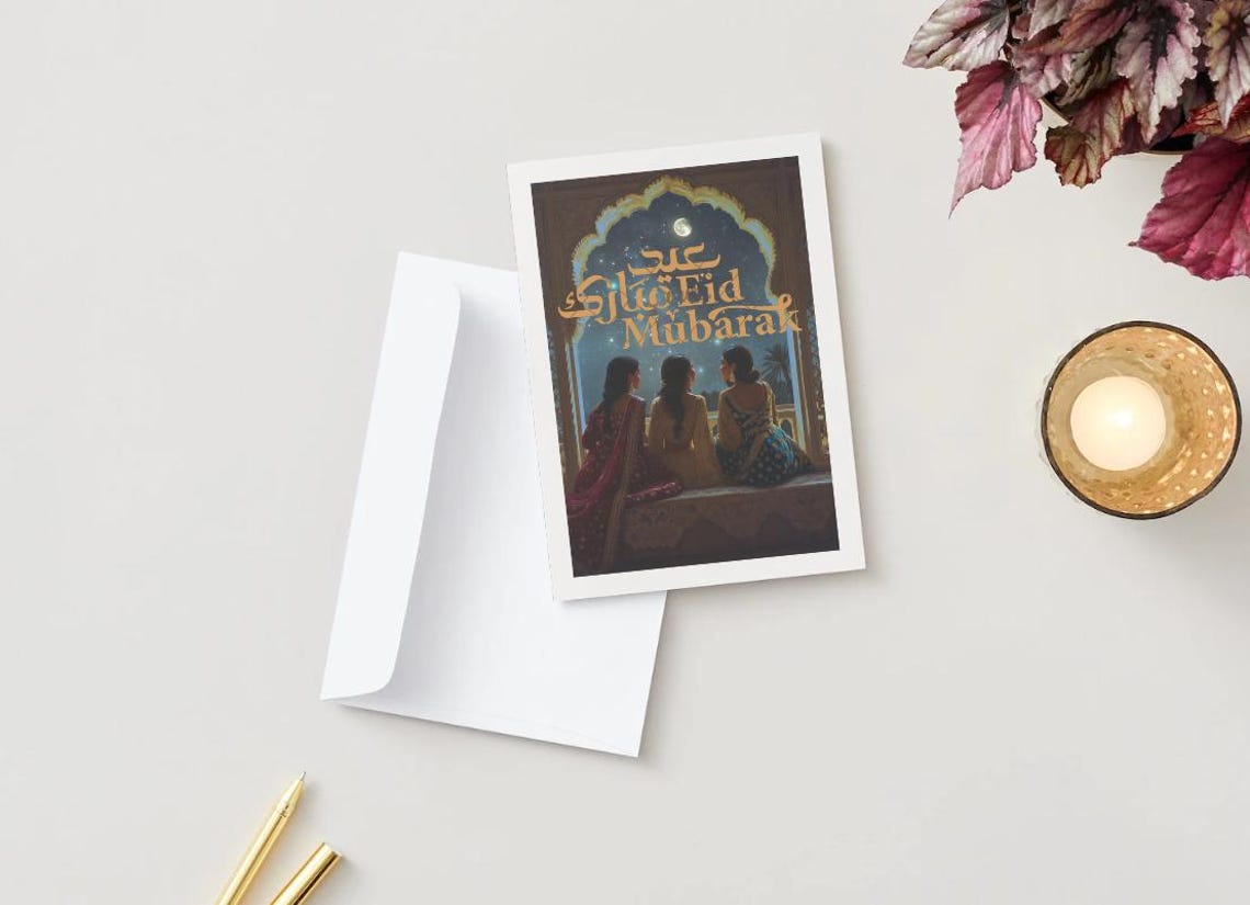 Printable Eid Card – Digital Download Chand Raat – Celebrating the Moon ...