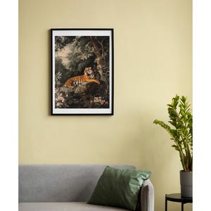 Mughal Tiger Art Print | Vintage Style Portrait (digital Download) - Etsy