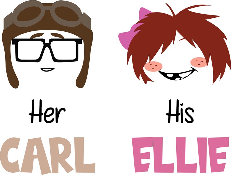 Ellie y Carl Svg PNG Up película SVG Paquete Día de San - Etsy México
