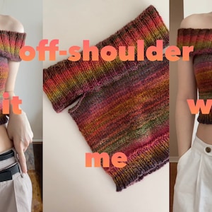 Off Shoulder Top | Digital Download | Knitting Pattern - Etsy UK