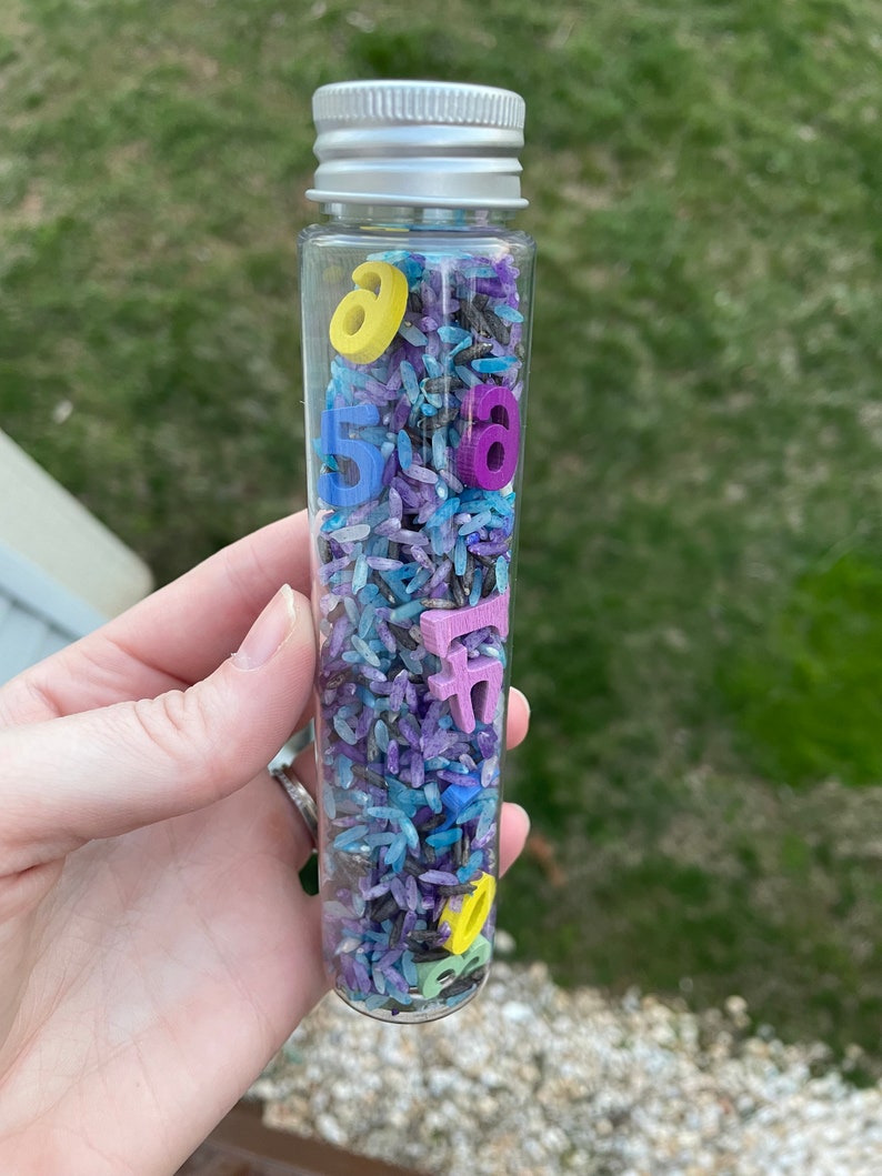 Numbers Sensory Bottles Calm Down Bottles Anxiety & - Etsy