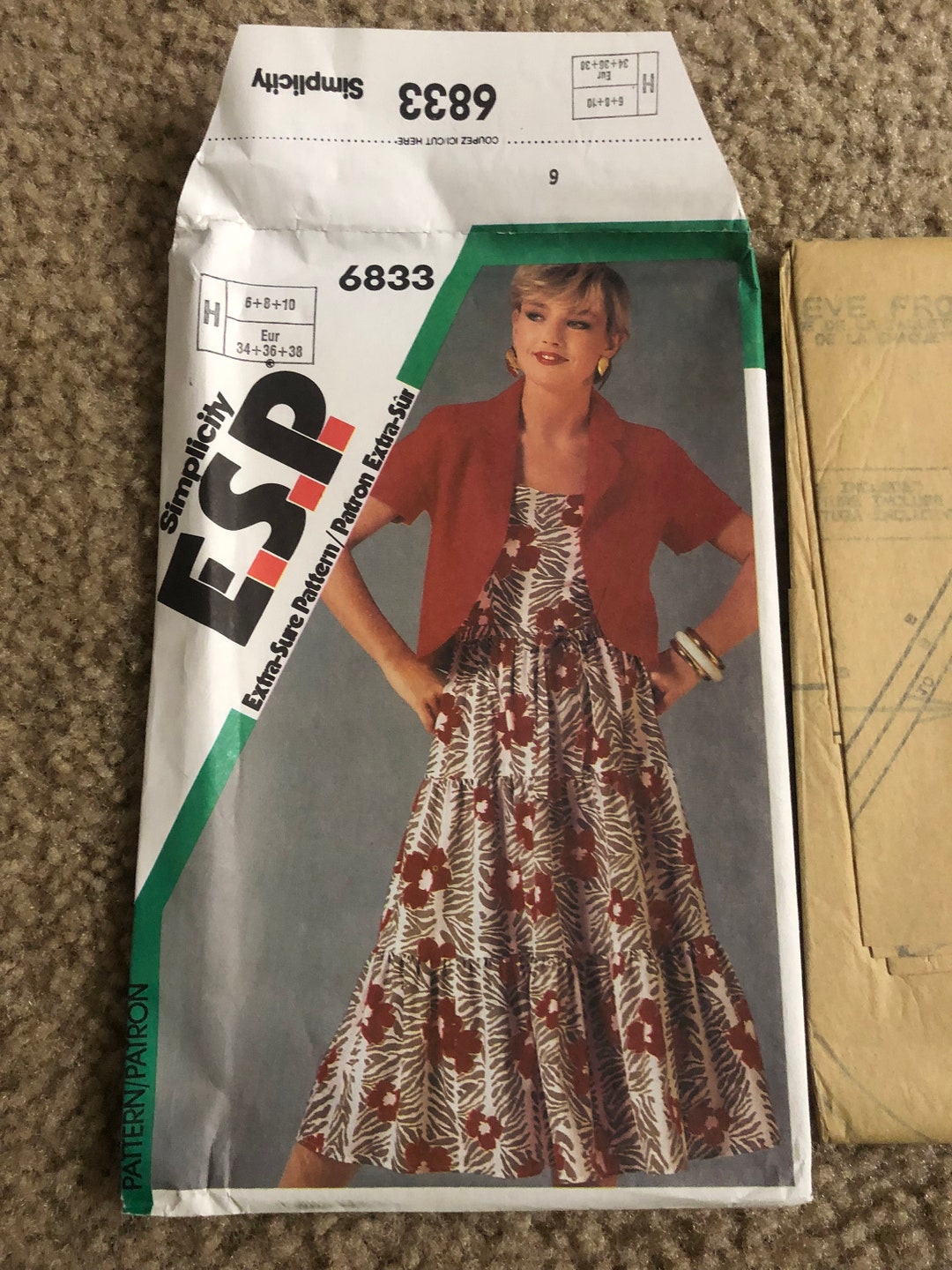 Simplicity 6833 Misses Dress and Unlined Jacket Women Clothing Sz 6-8 ...