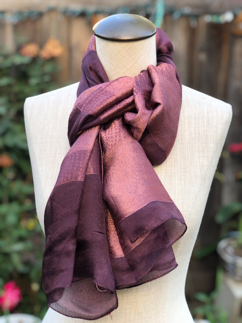 Semi Sheer Silk Shoulder Cover Wrap Women Shawl, Lightweight Long Silk ...