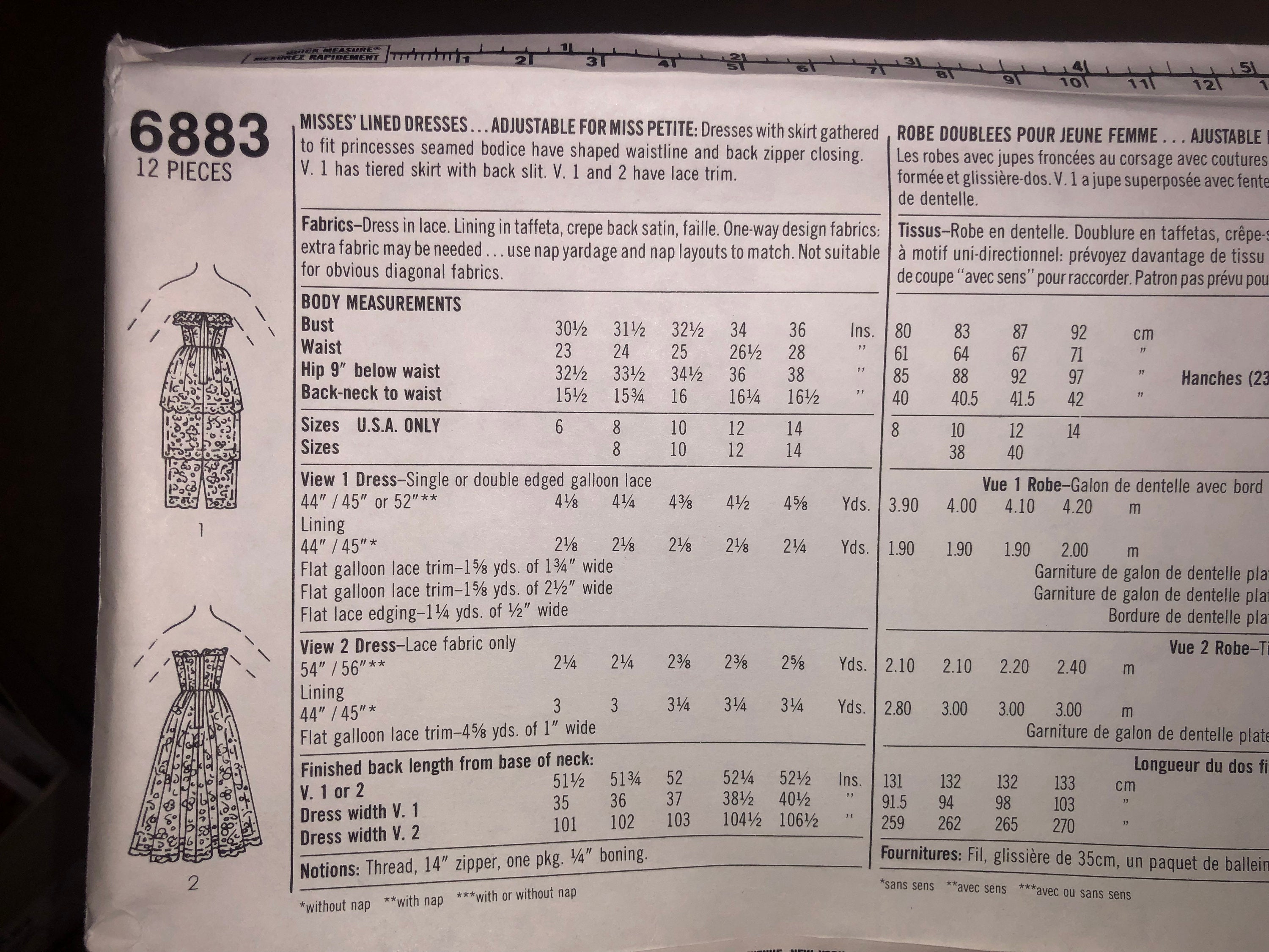 Simplicity 6883 Misses Lined Wedding Formal Prom Evening Special ...