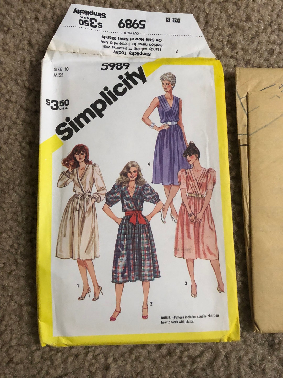 Simplicity 5989 Misses Pullover Dresses With Surplice Bodice Women ...