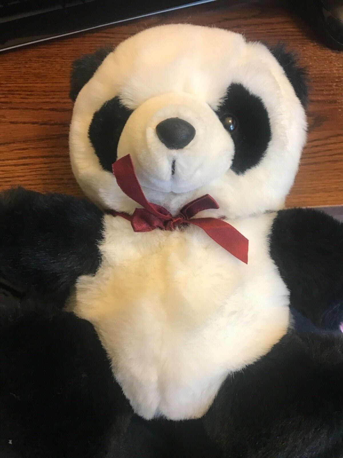 Panda Bear Hand Puppet Play and Pretend 11 Plush Fluffy Stuffed Full ...