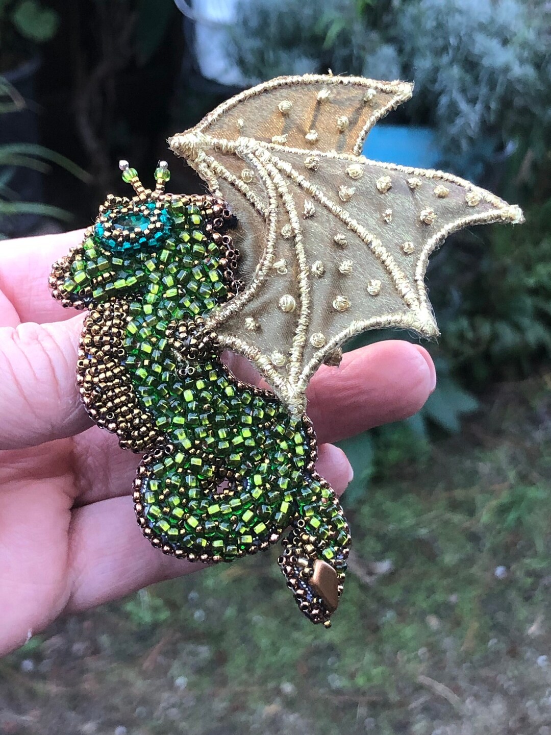Beaded Fantasy Dragon Brooch Symbol of 2024 Beadwork Flying - Etsy