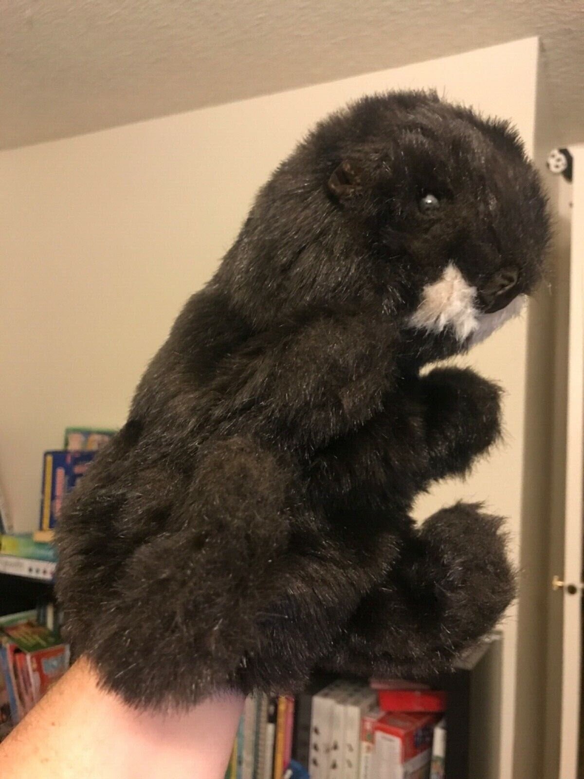 Folkmanis Puppet Sea Otter Pretend and Play Plush Fluffy Stuffed Full ...