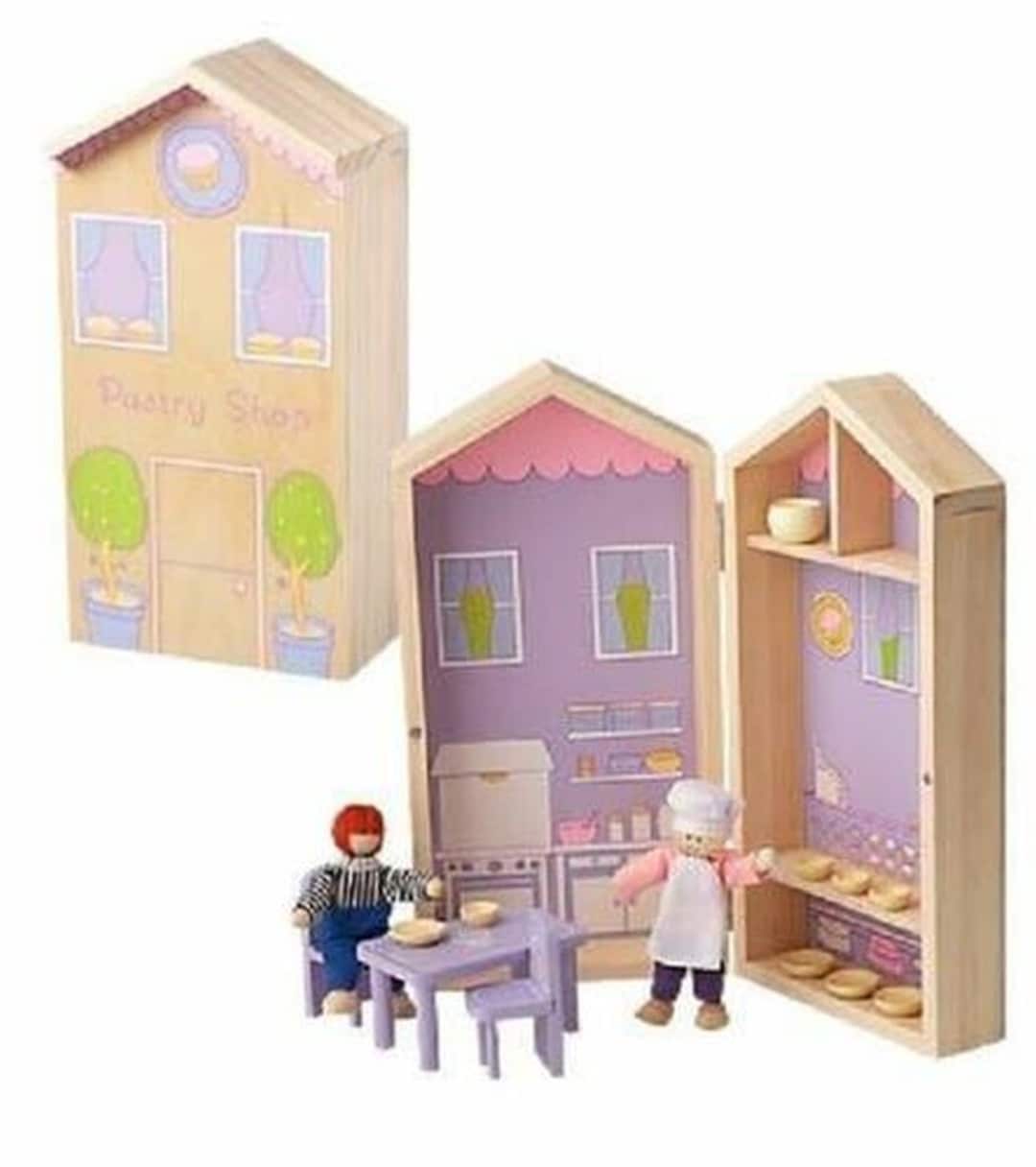 Small Pastry Shop Wooden Playset by Children's Group Wooden Doll House ...
