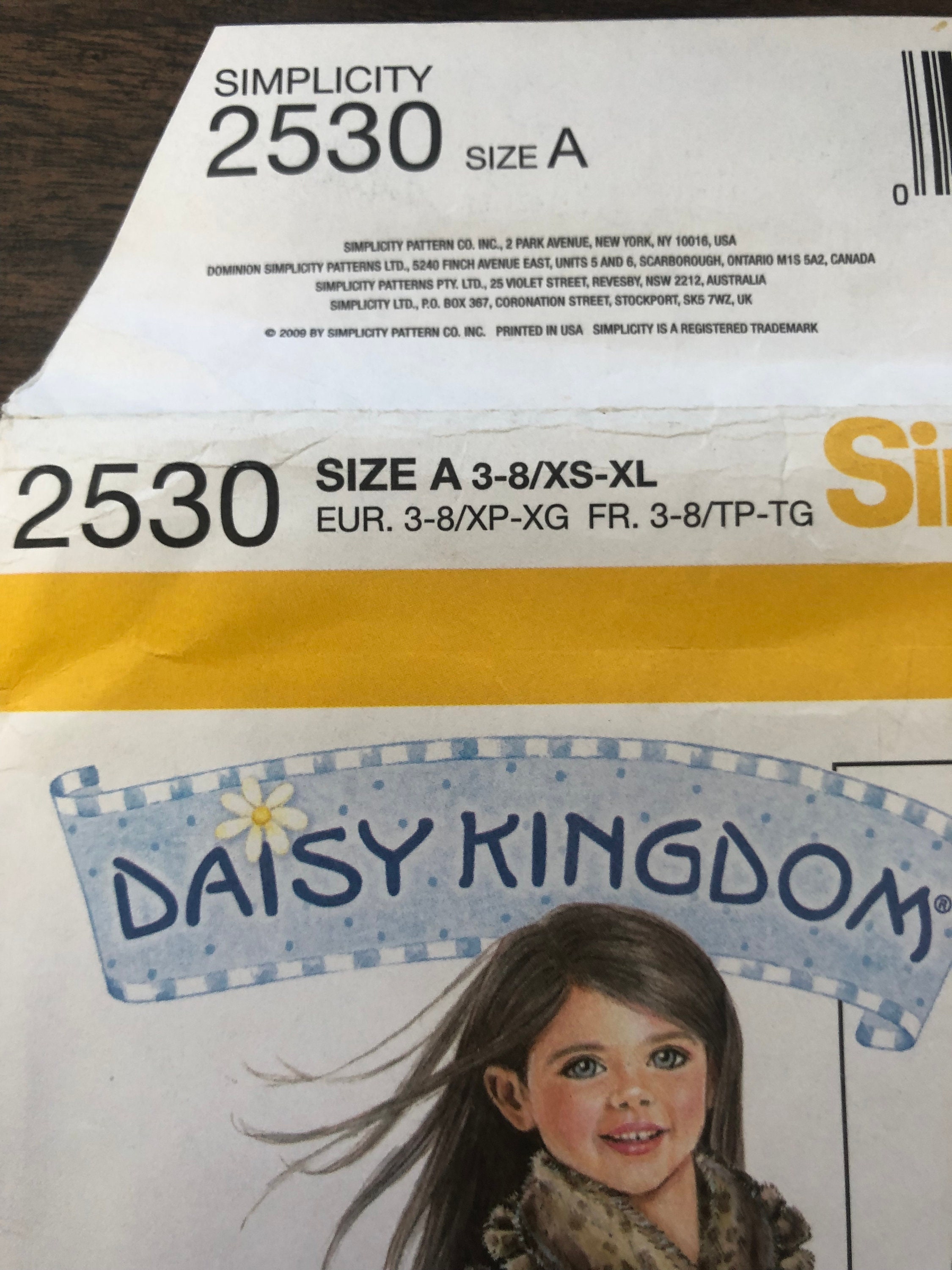 Simplicity 2530 Childs Misses' Coat, Jacket, Backpack, and Dog Coat ...