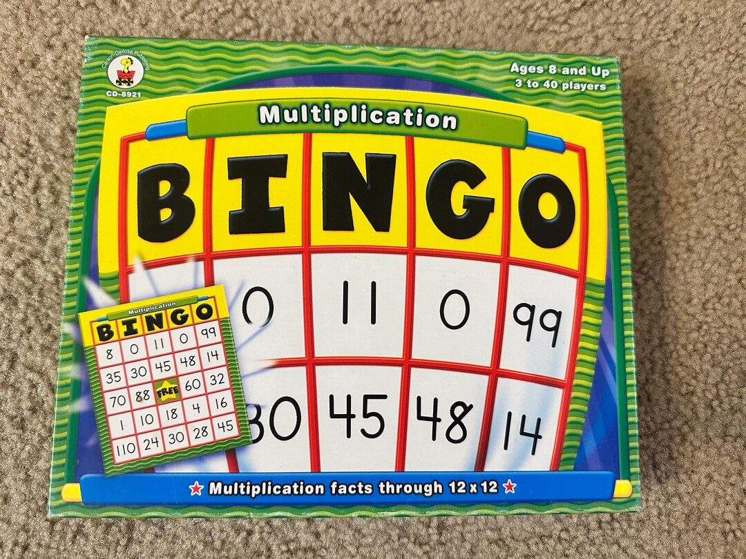 Carson Dellosa Publishing Multiplication Bingo Education Classroom or ...
