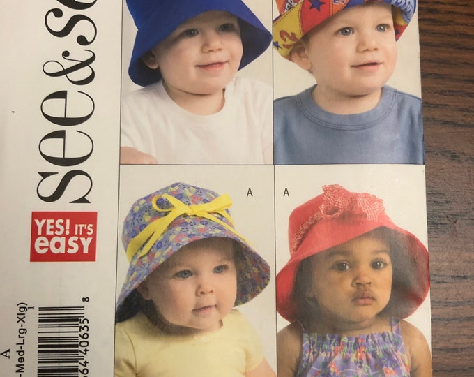 See and Sew 4764 Butterick 4764 Infant Summer Hat Pattern, Babies ...