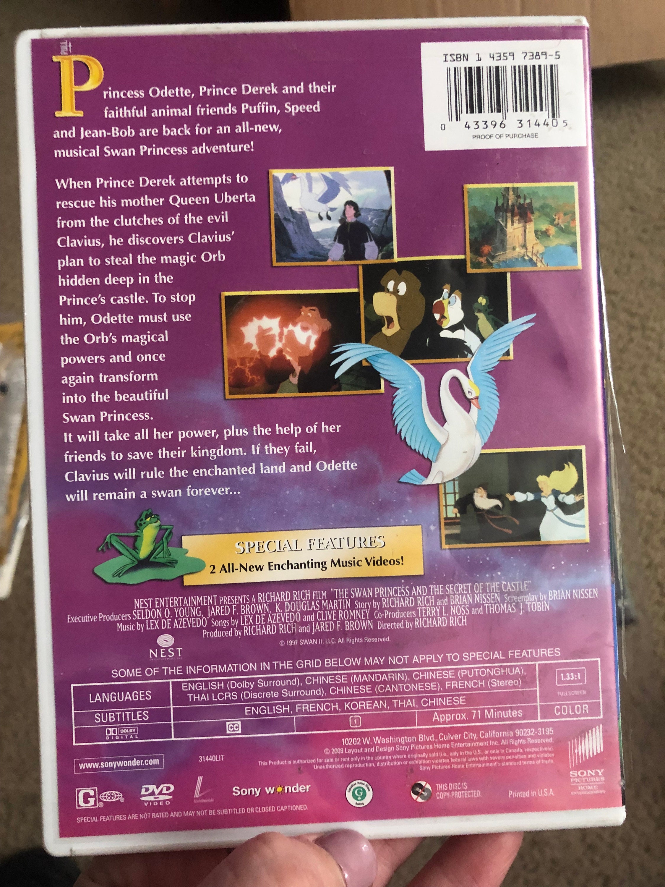 Lot of 3 Dvds Sky Dancers the Sky's the Limit, Sleeping Beauty, the Swan Princess Princess ...