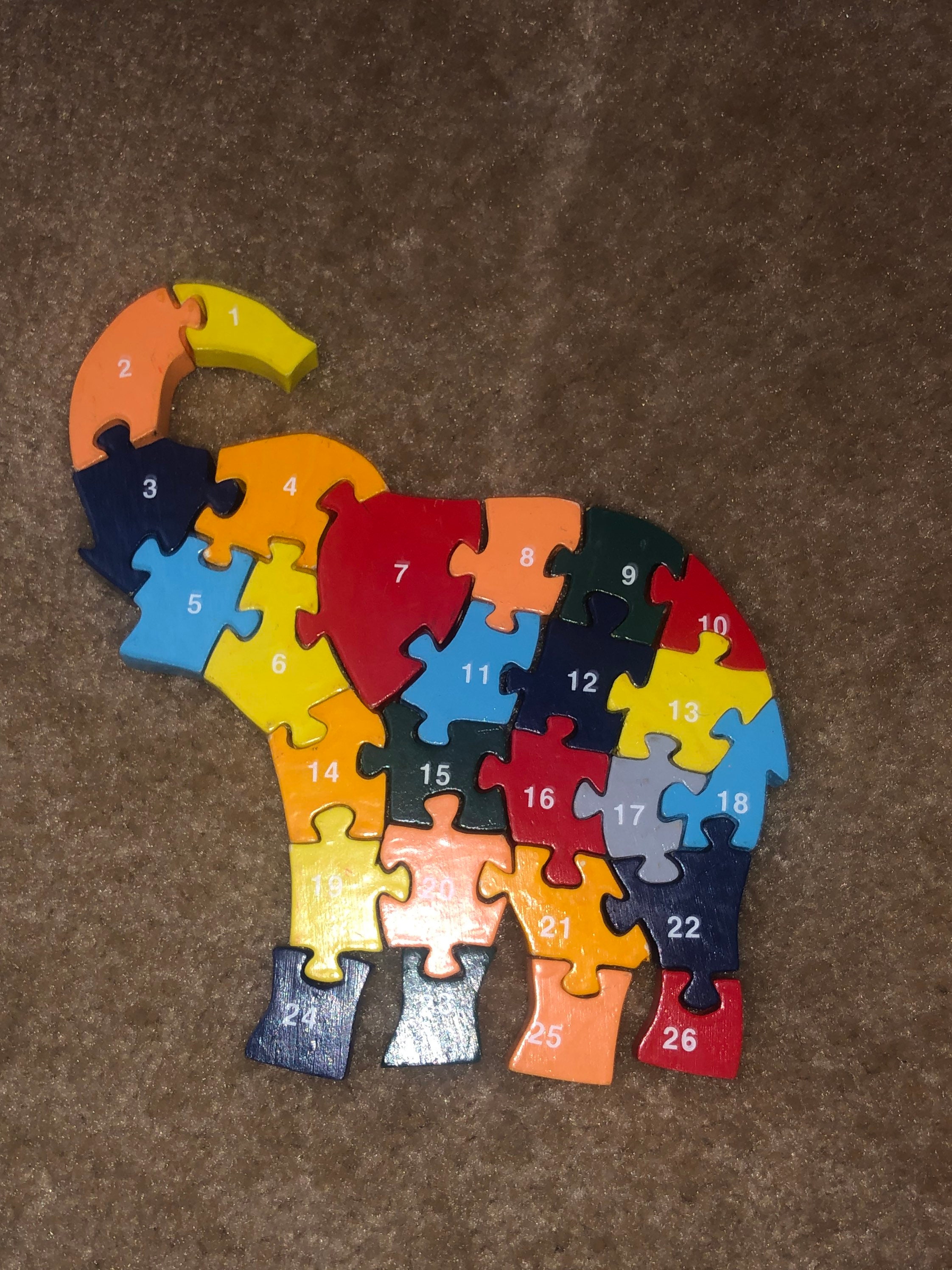 Wooden 3D Jigsaw Puzzle, Alphabet Wooden Puzzle, Upper & Lower Case ...