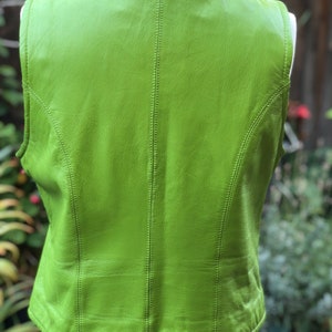 Women Green Leather Vest Ms. Maxima Women Clothing Sz M - Etsy