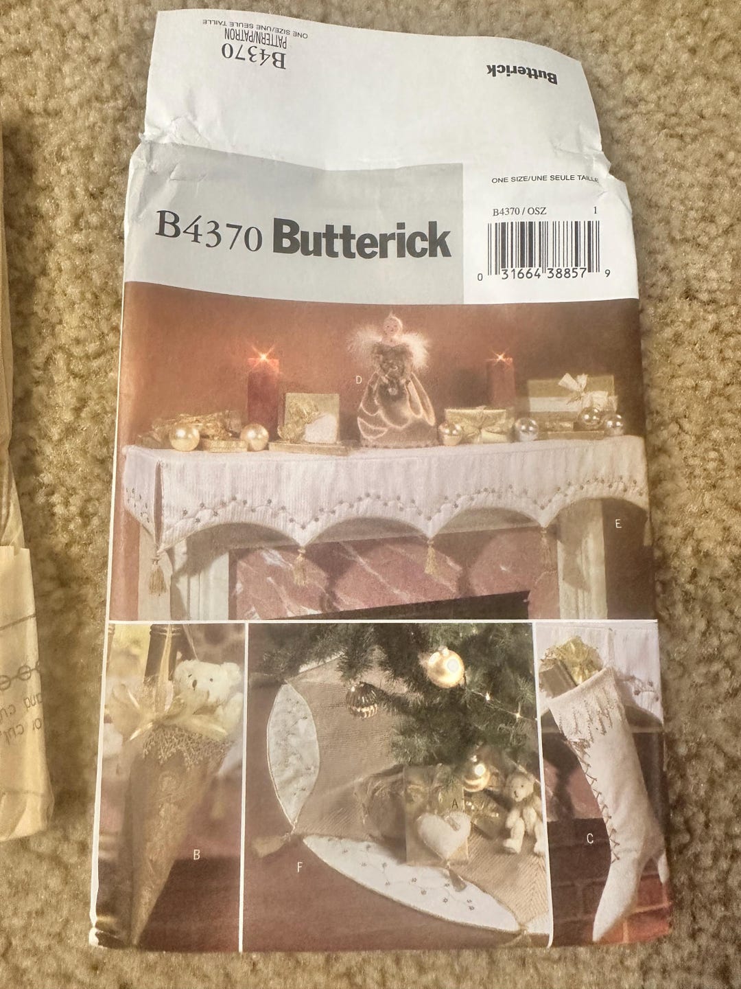 Butterick 4370 Victorian Christmas Decorating Uncut Easy Sewing Pattern ...