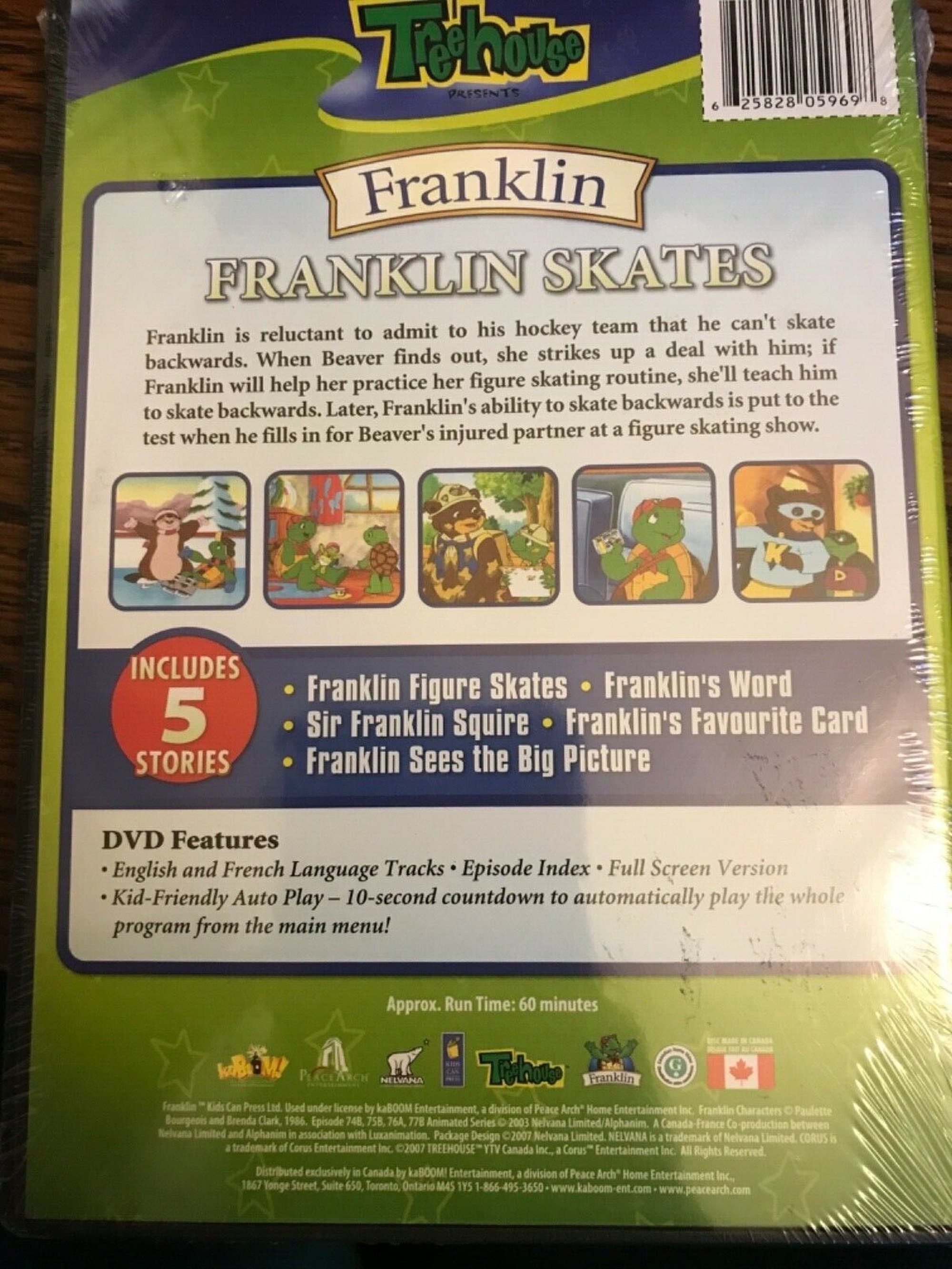 Kids DVD Treehouse Franklin NEW Franklin Skates Includes 5 Stories ...