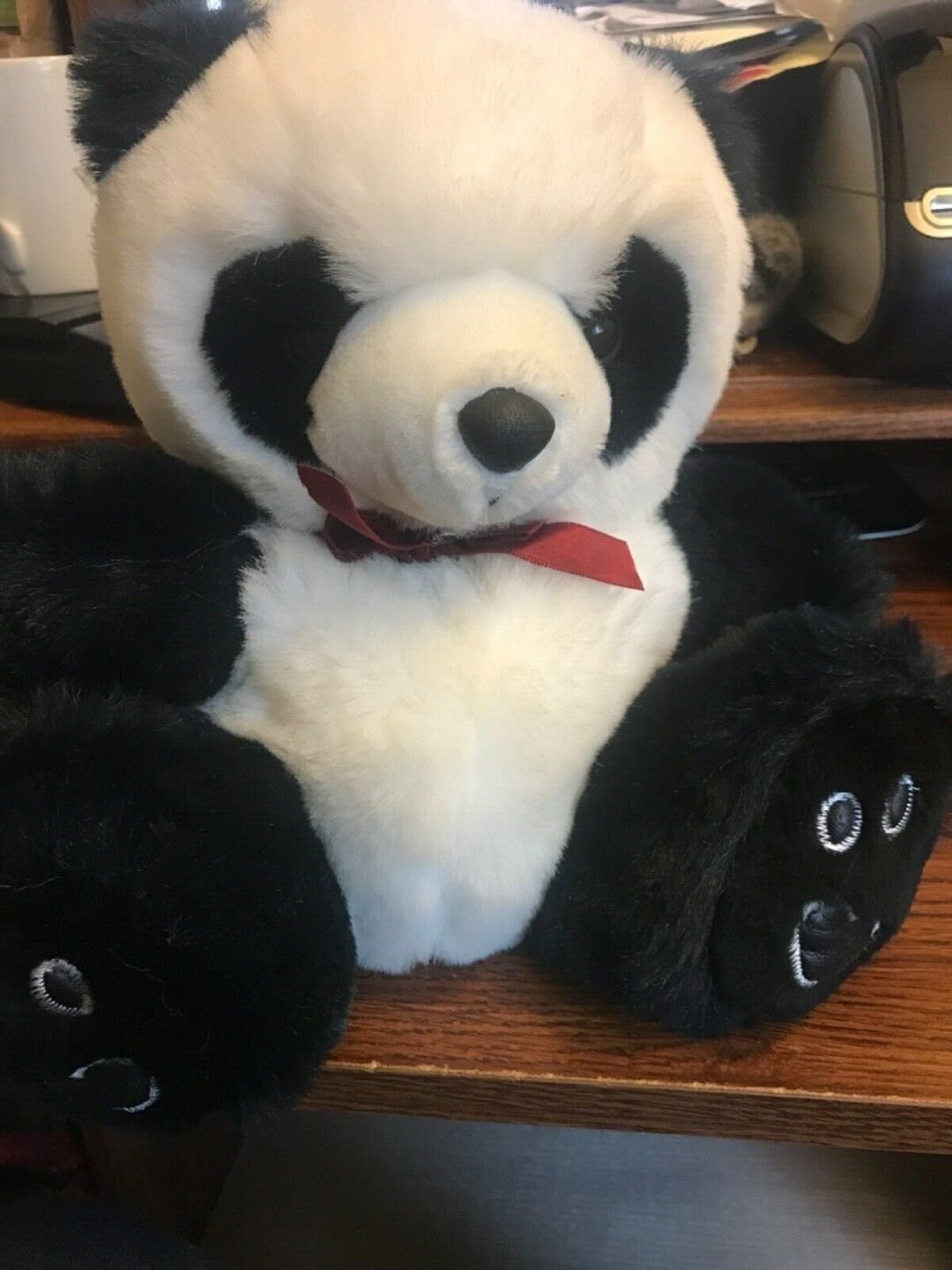 Panda Bear Hand Puppet Play and Pretend 11 Plush Fluffy Stuffed Full ...