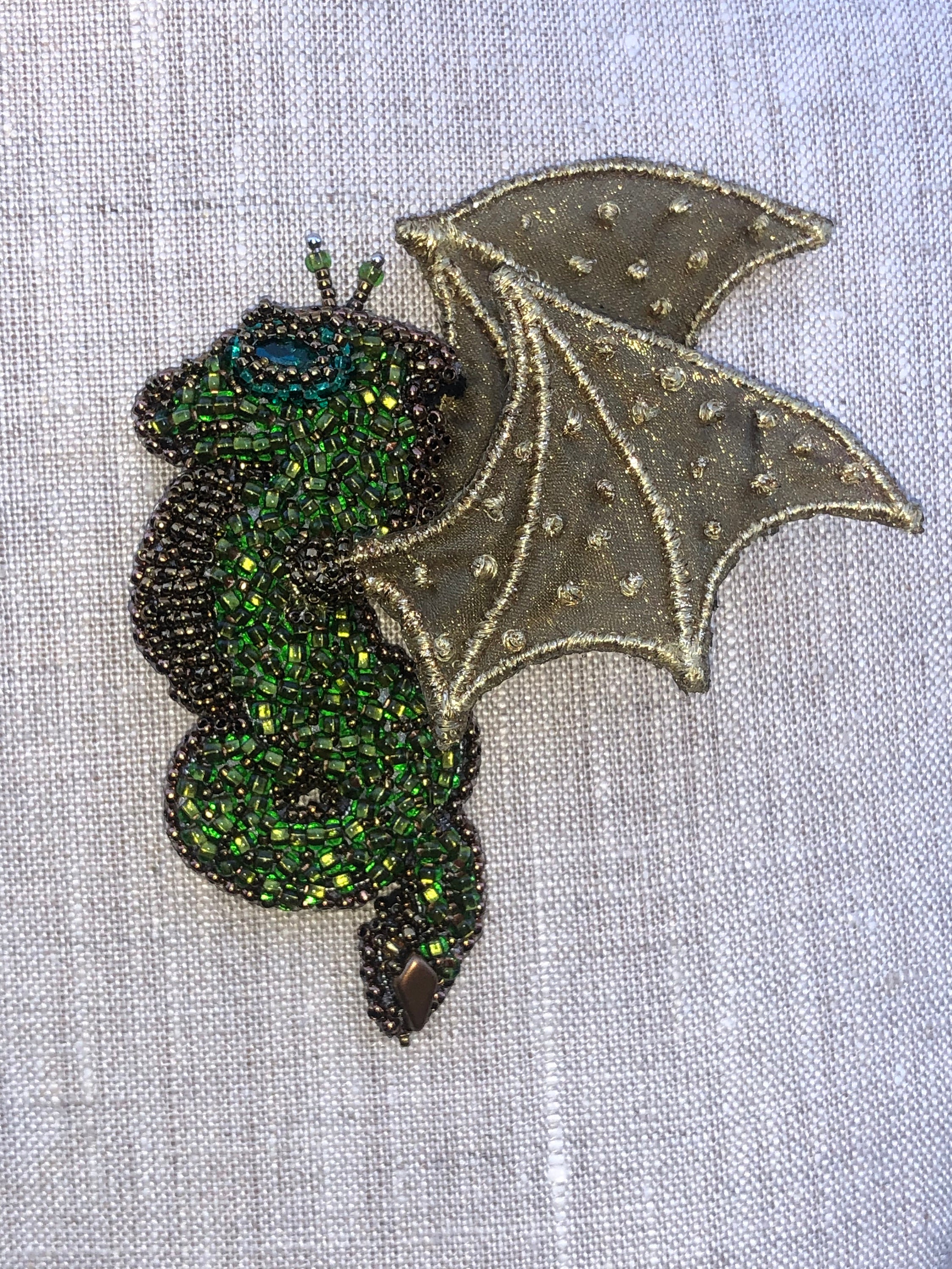 Beaded Fantasy Dragon Brooch Symbol of 2024 Beadwork Flying - Etsy