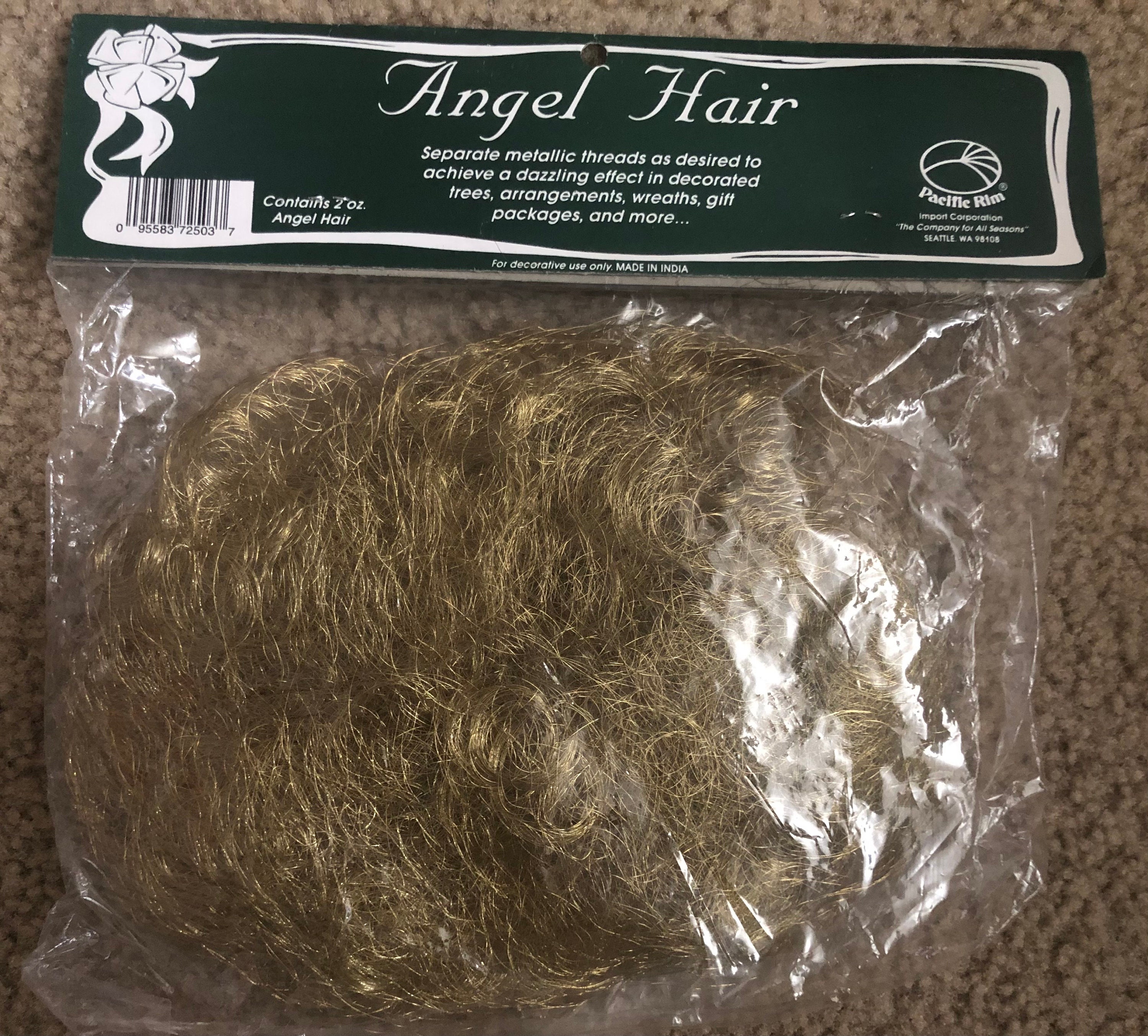 Angel Hair Curly 2 Oz. / 56.6g Metallic Gold Christmas Decoration - Etsy