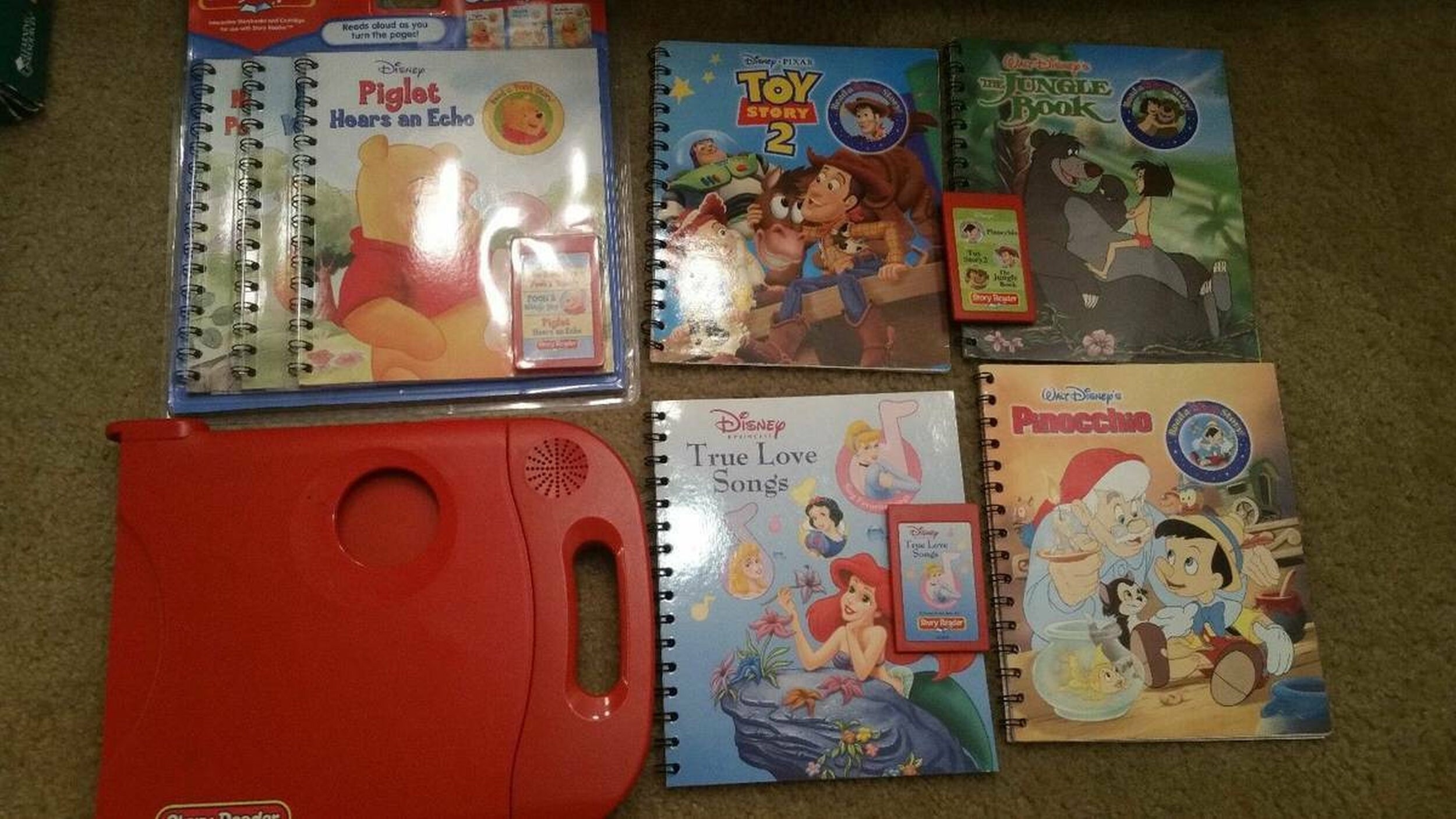 Teach You Kids to Read Lot of Story Reader With 7 Books and Cartridges ...