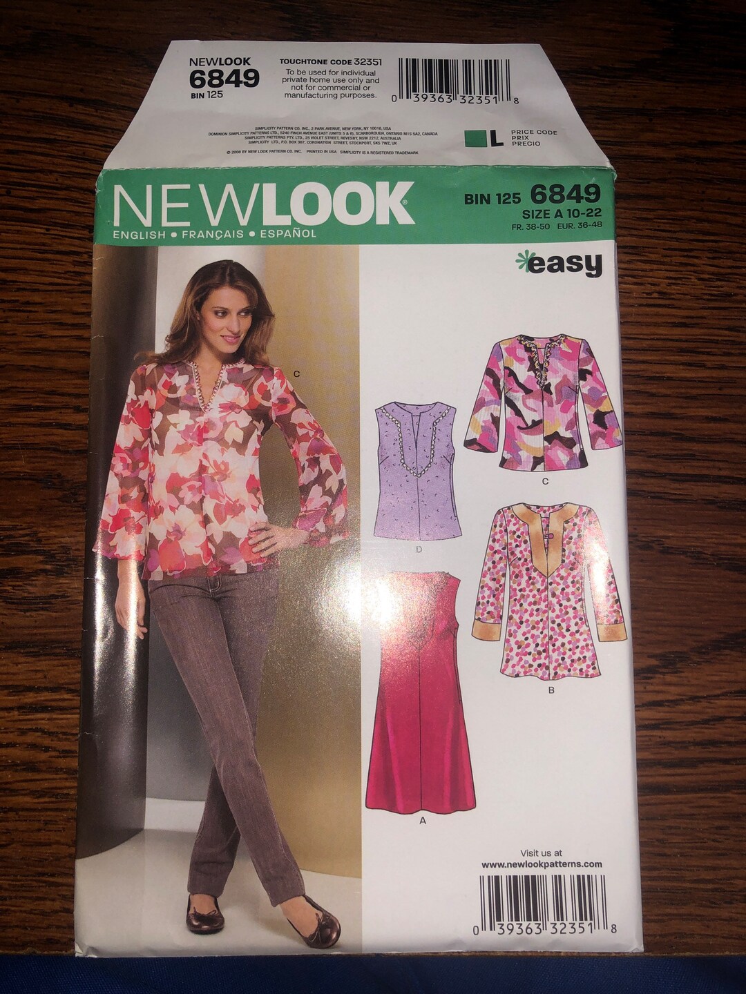 New Look 6849 Misses' Pull Over Top, A-line Tunic, Dress Women Clothing ...