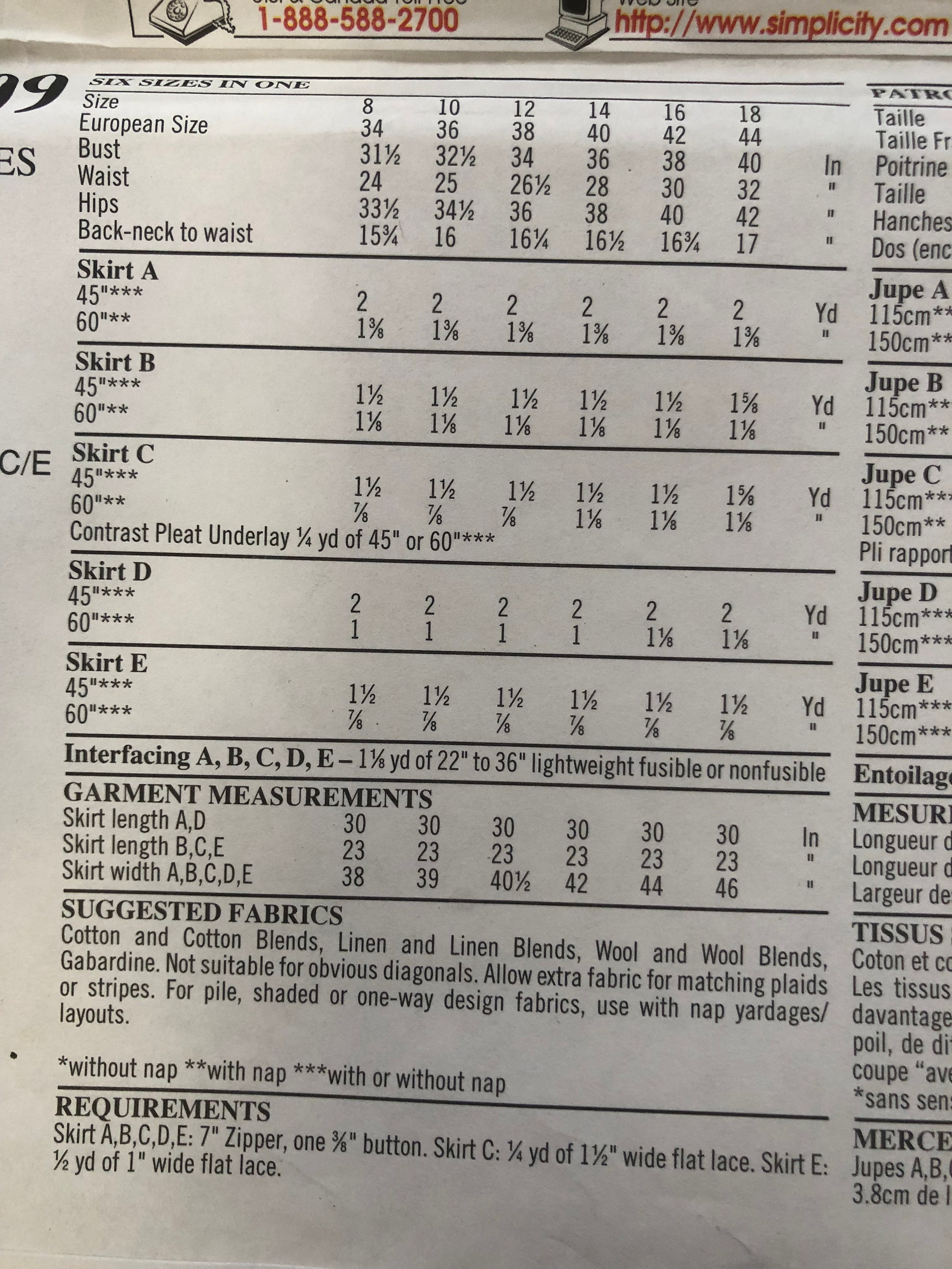 New Look 6809 Misses Skirt Easy Options 5 Skirt Variations - Etsy